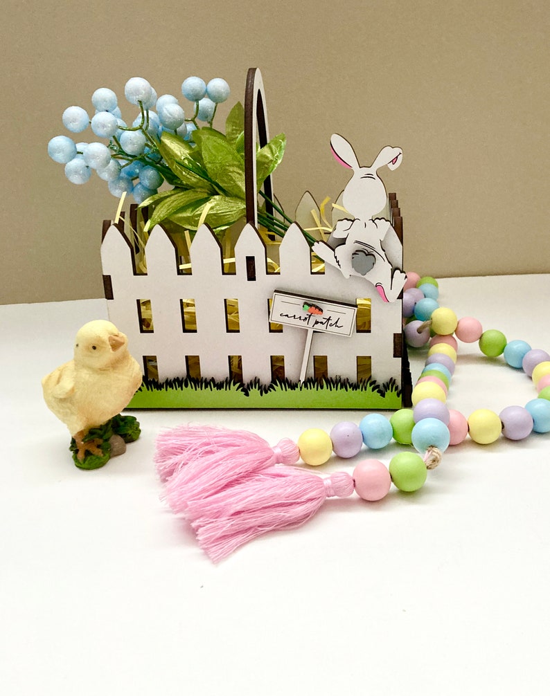 SVG Easter Basket, Glowforge Easter Files, Kids Easter Baskets, Laser ...