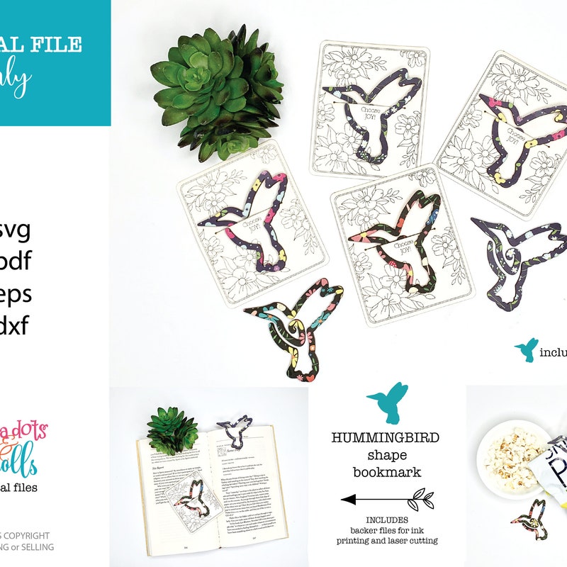 Hummingbird Bookmark - Etsy