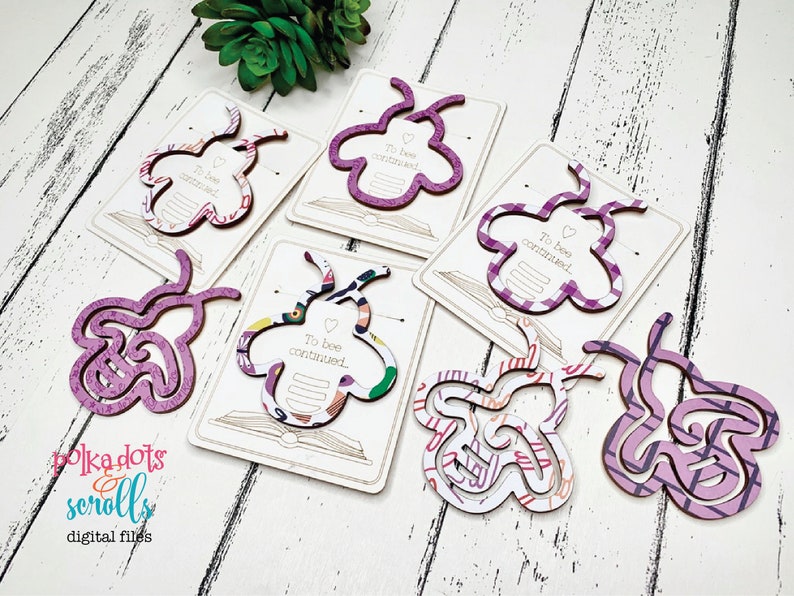 Bee Shaped Bookmark Laser File, Scrap Buster Laser File, 3D STL Files ...