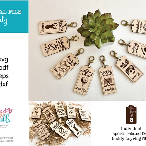 Father's Day Sports Keyring Svg File Football Keyring - Etsy