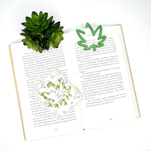 Marijuana Leaf Bookmark Laser File, Cannabis Related Bookmark, Weed ...