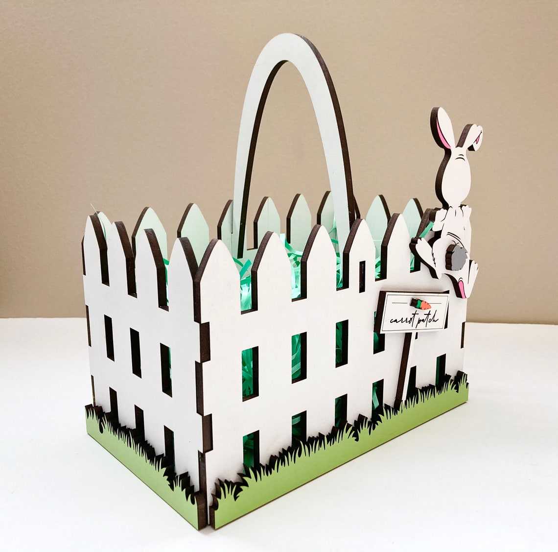 SVG Easter Basket, Glowforge Easter Files, Kids Easter Baskets, Laser ...