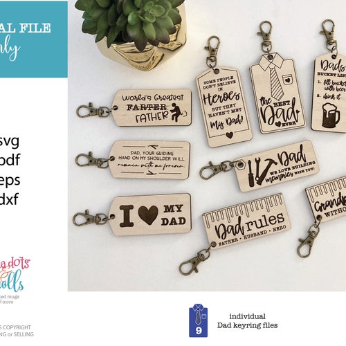 Dad Keyring Files Fathers Day Svgs Laser Fathers Day Files - Etsy