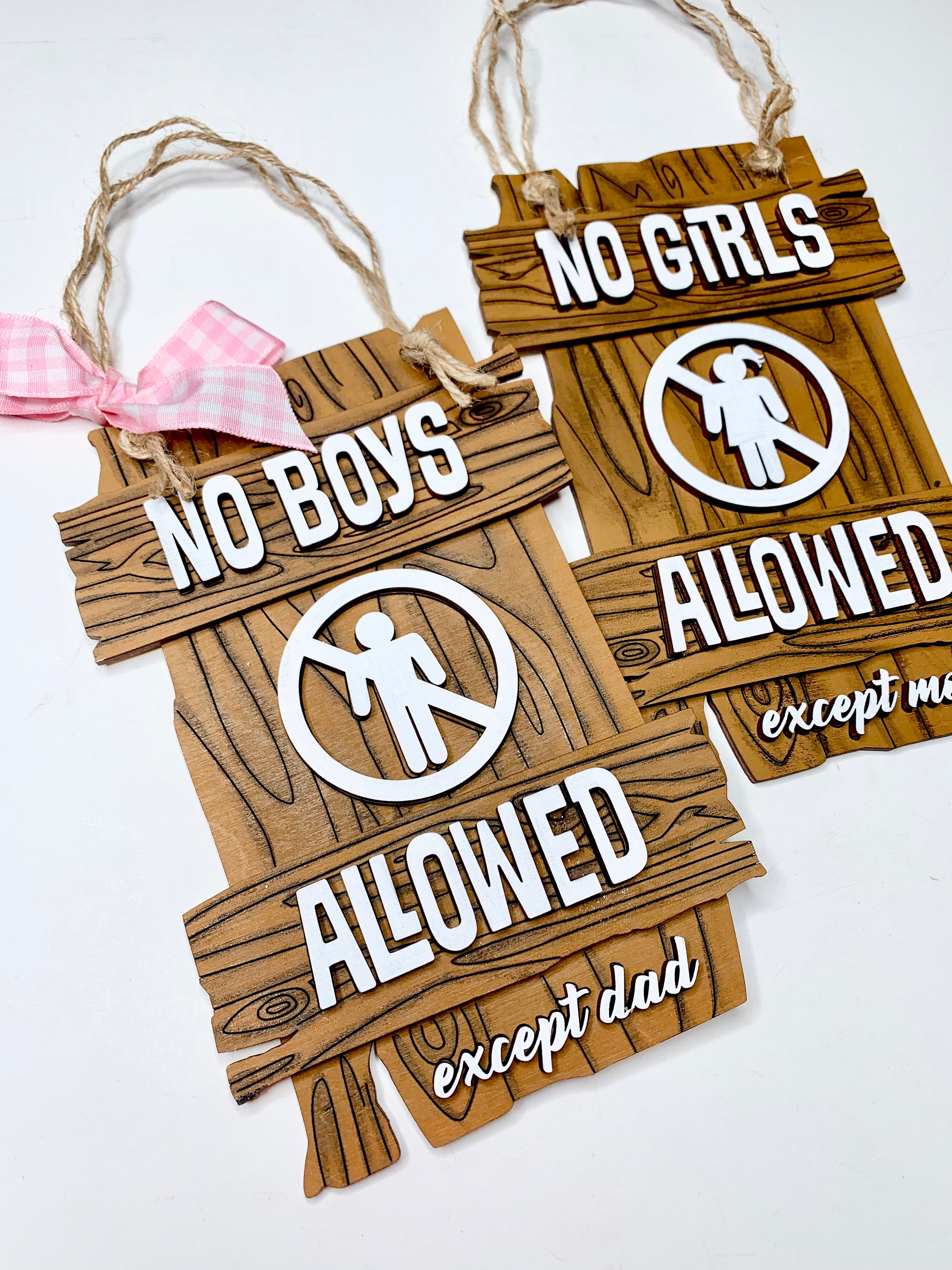 Kids Door Knob Sign, No Boys Allowed Sign Svg, Kids Room Laser Files ...