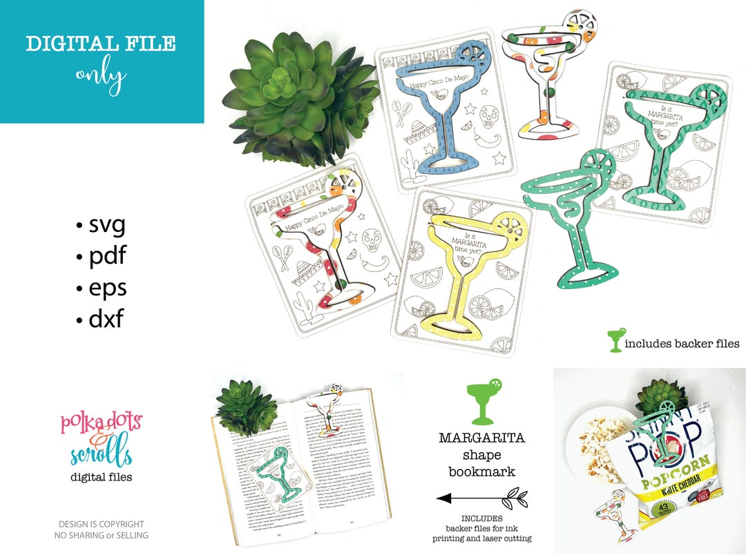 Margarita Laser Bookmark File, Cinco De Mayo Laser Files, Scrap Buster ...