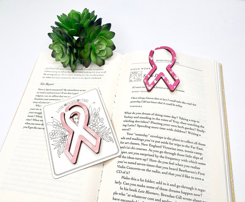 Breast Cancer Ribbon Bookmark Svg, Breast Cancer Laser File, Cancer ...