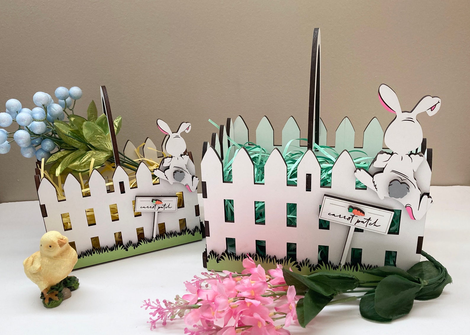 SVG Easter Basket, Glowforge Easter Files, Kids Easter Baskets, Laser ...