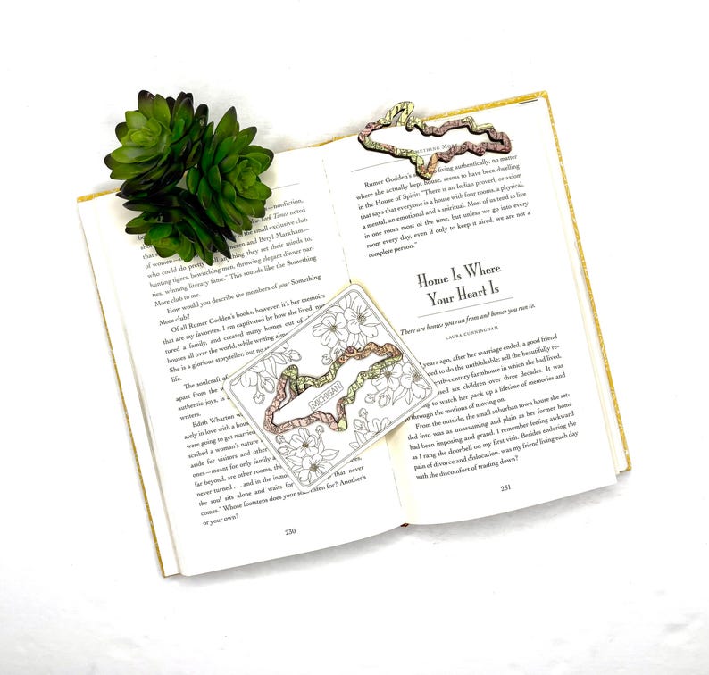 Michigan UP Bookmark Laser File, Upper Peninsula Themed Bookmark File ...