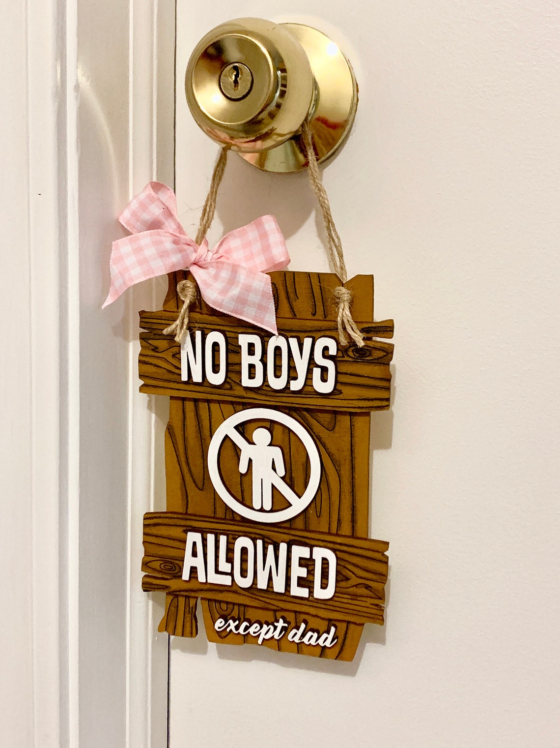 Kids Door Knob Sign, No Boys Allowed Sign Svg, Kids Room Laser Files ...