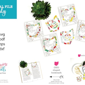 Ohio Bookmark Laser File, Ohio Laser Svg, State Themed Bookmark File ...