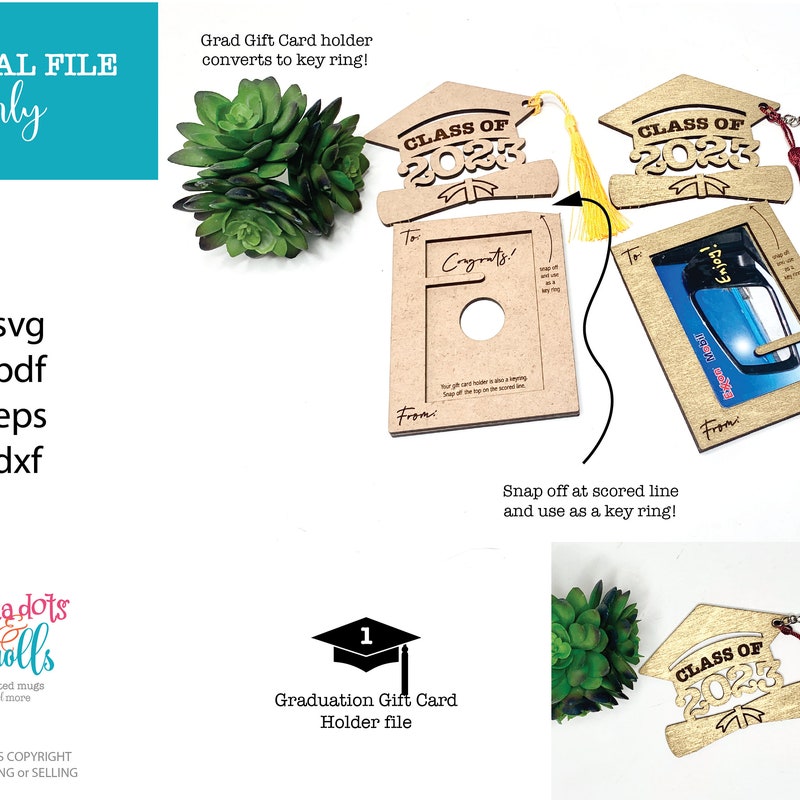 Graduation Card Svg - Etsy