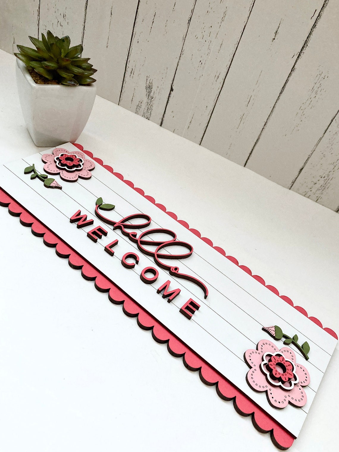 Hello Door Sign Svg File, Round Door Sign Svg, Glowforge Door Sign File ...