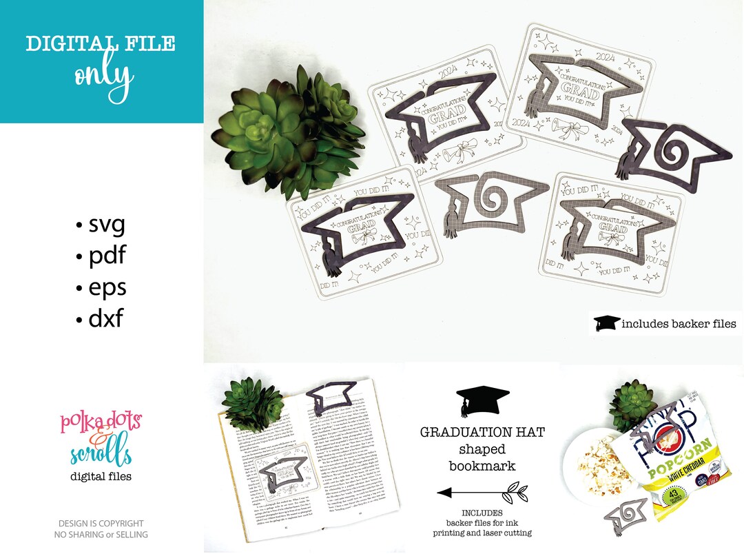 Graduation Laser Bookmark File, Congrats Grad Laser Svg, Graduation ...