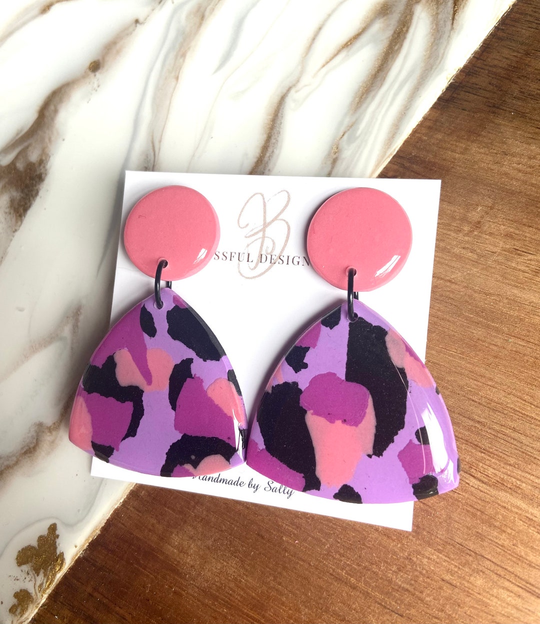Zara Collection Large Triangle Shape Drop Dangle Stud - Etsy