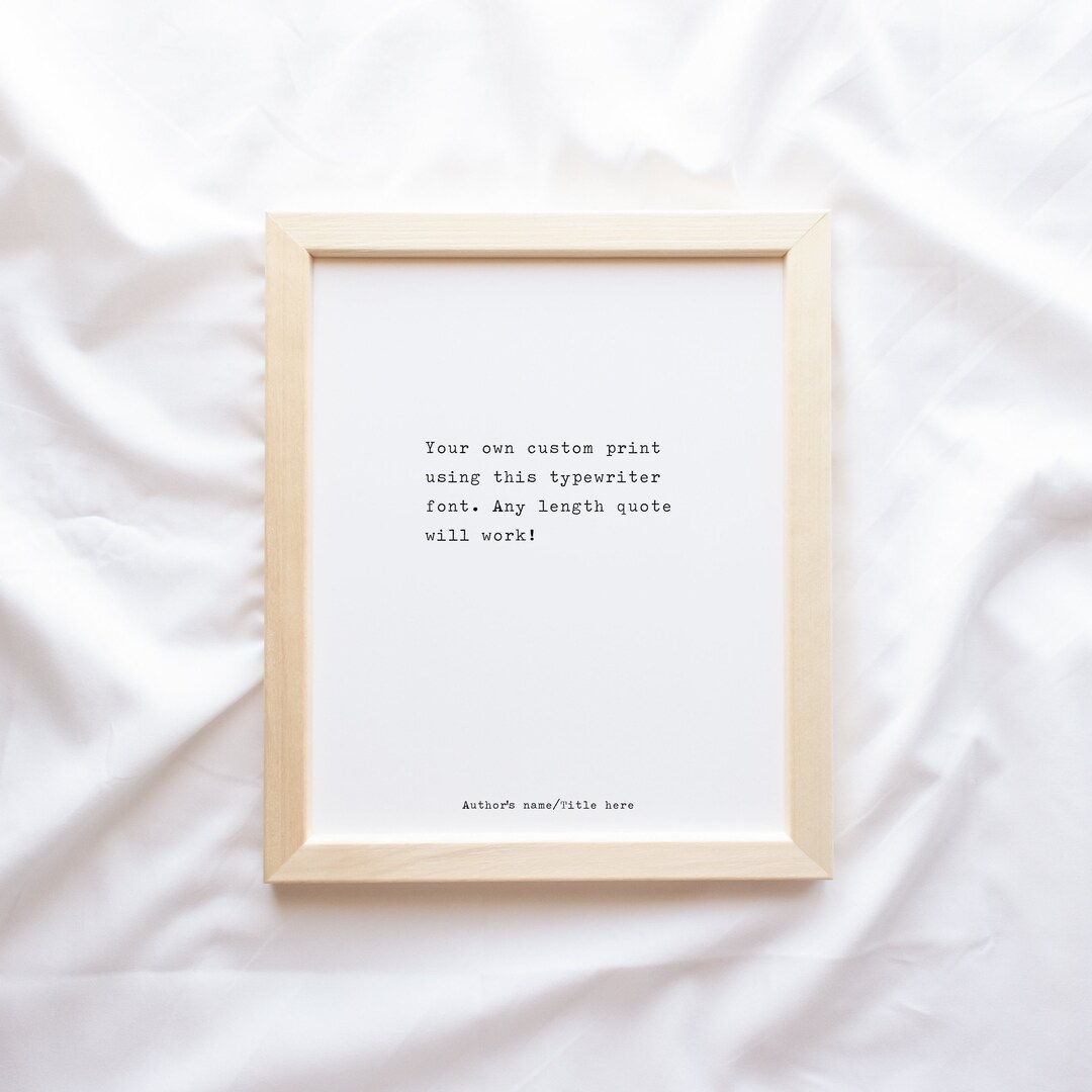 Custom Quote Framed, Custom Print, Personalized Quote Art Signs, Custom ...