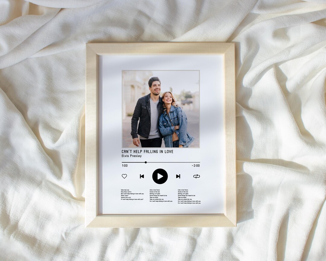 Custom Song Album Cover, Personalized Spotify Song Print Framed ...