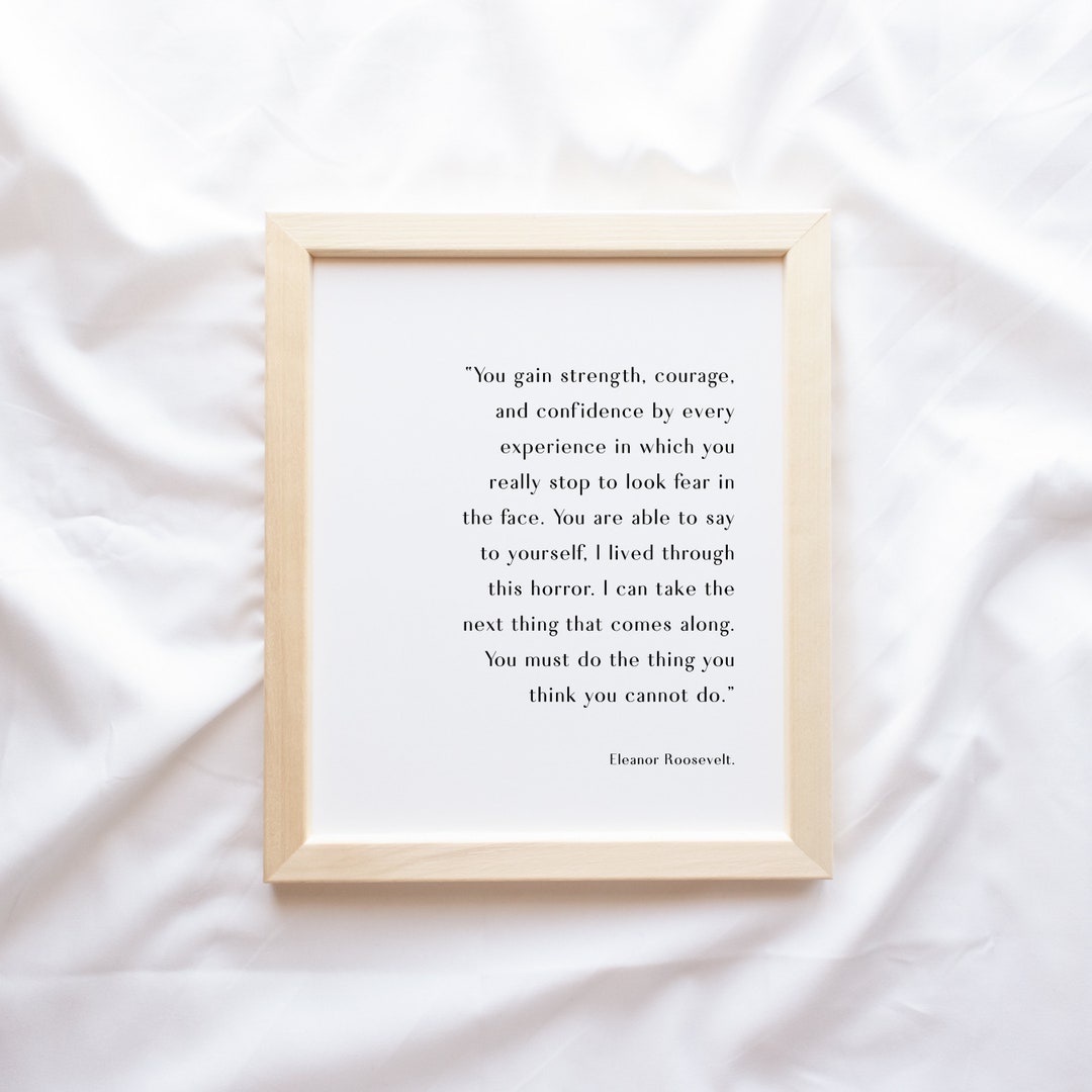 Eleanor Roosevelt Quote Print, Inspirational Wall Art Framed, Quote ...