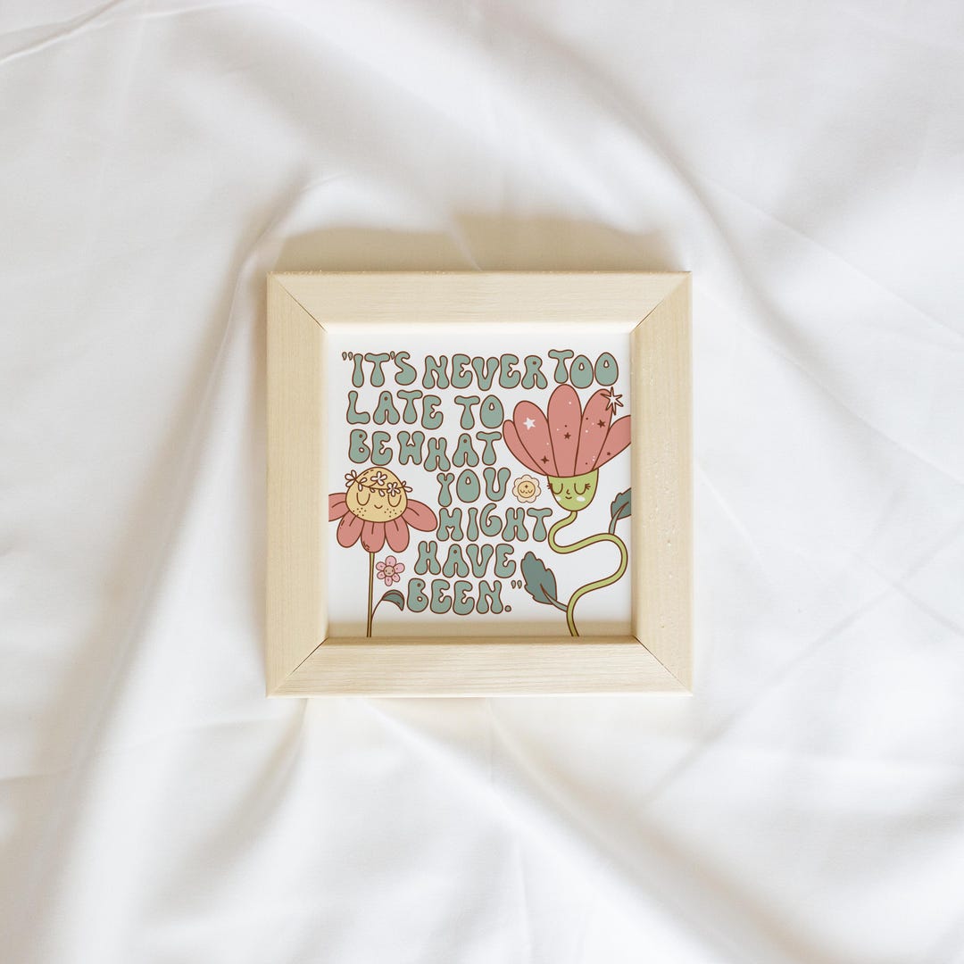 Mini 4x4 Inch Framed Inspirational Wall Art Print, Inspirational Quotes ...