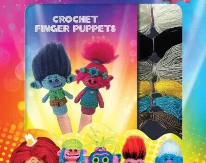 Dreamworks Trolls: Crochet Finger Puppets ~ Yarn Kit ~makes Queen Poppy ...