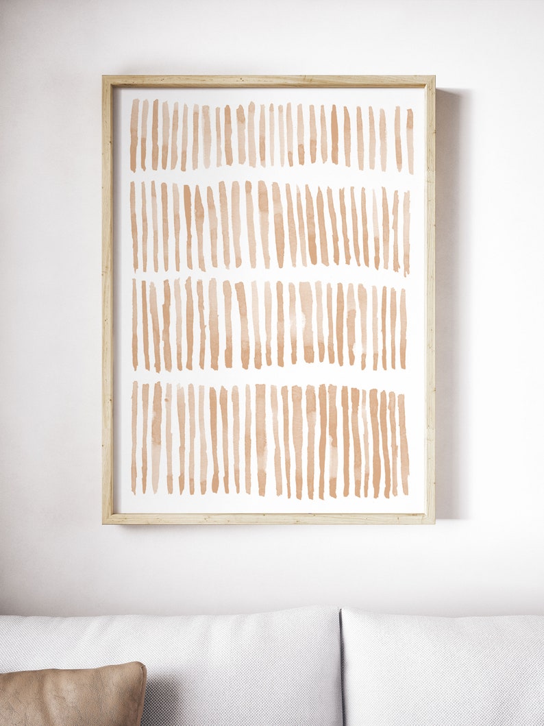 Abstract Art Painting Poster Neutral Scandinavian Watercolour - Etsy