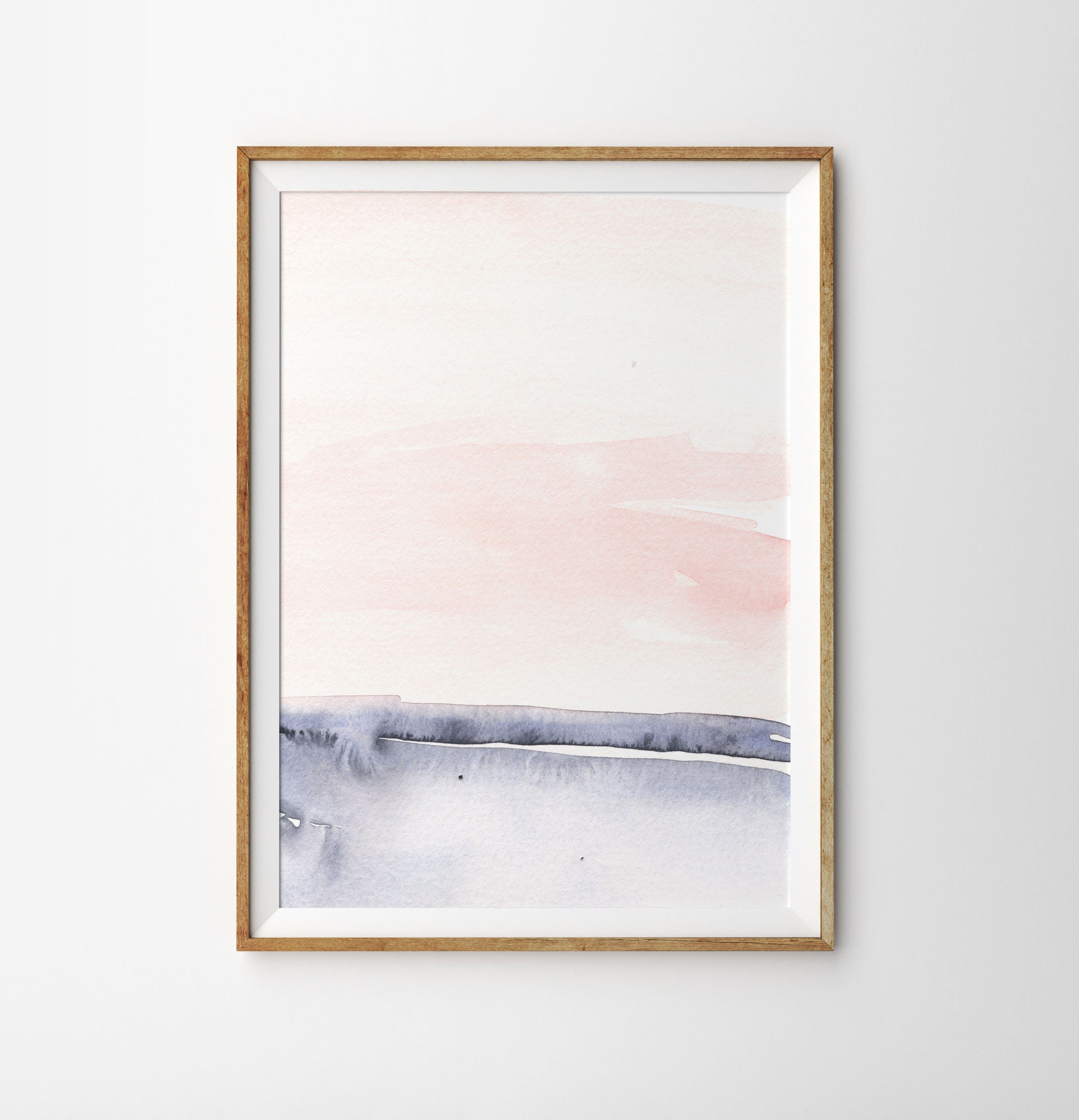 Abstract Poster Pink and Blue Painting Scandinavian | Etsy