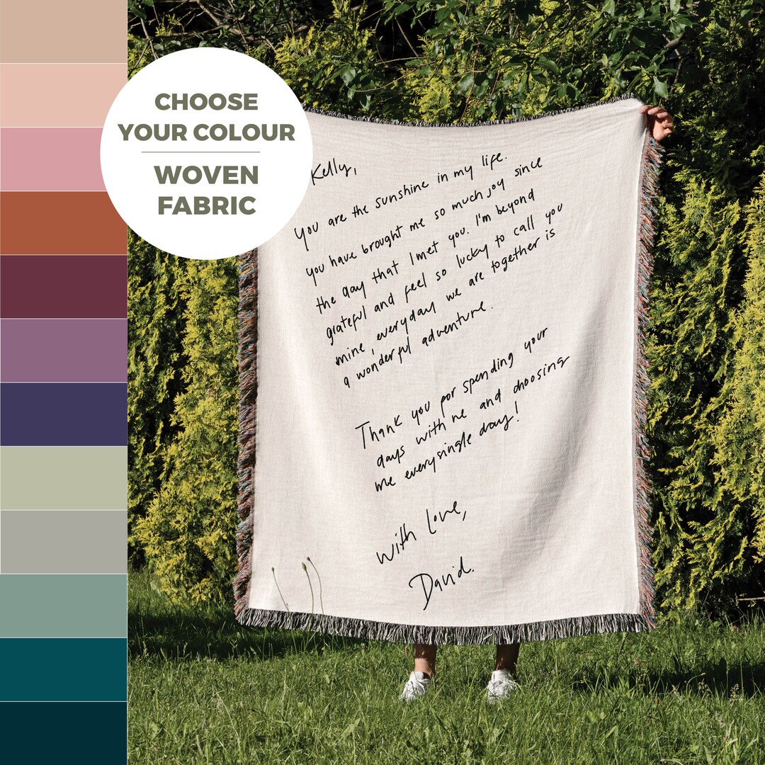 Handwritten Letter Blanket, Love Letter Long Distance Gift From ...