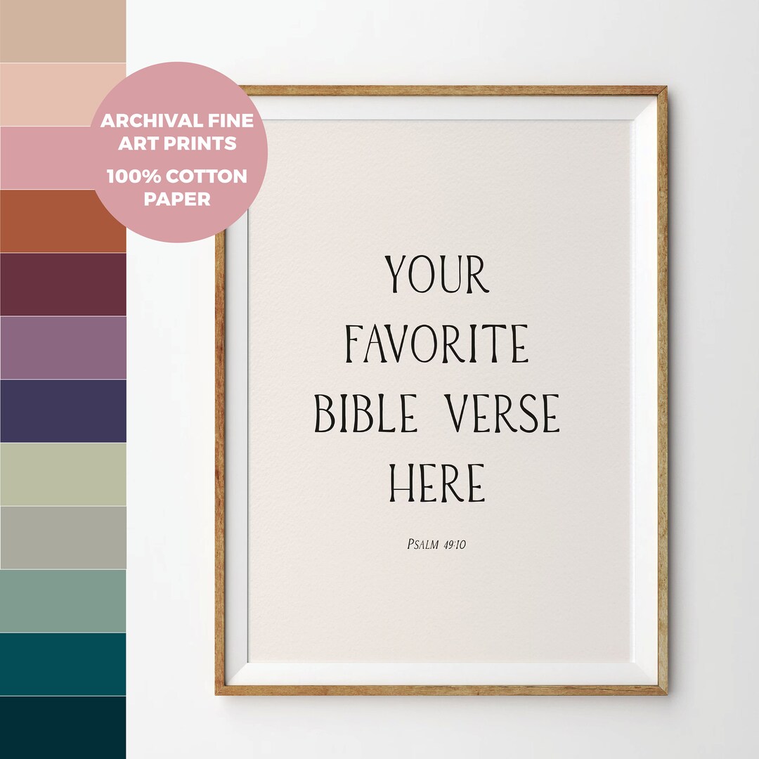 Custom Quote Print - Inspirational Bible Verse Art - Personalized ...