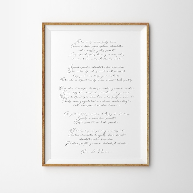 Calligraphy Lyrics - Etsy
