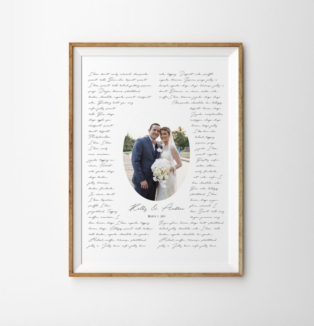 Vintage Wedding Vows Wall Art, Wedding Photo Gift Vows, First ...