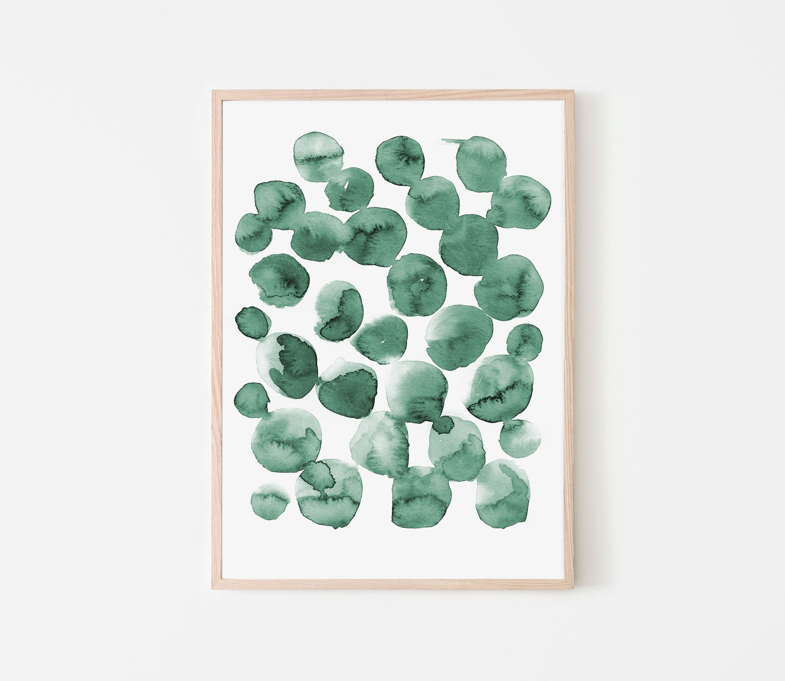 Green Abstract Watercolour Print BUNDLE, Minimalist Print Abstract ...