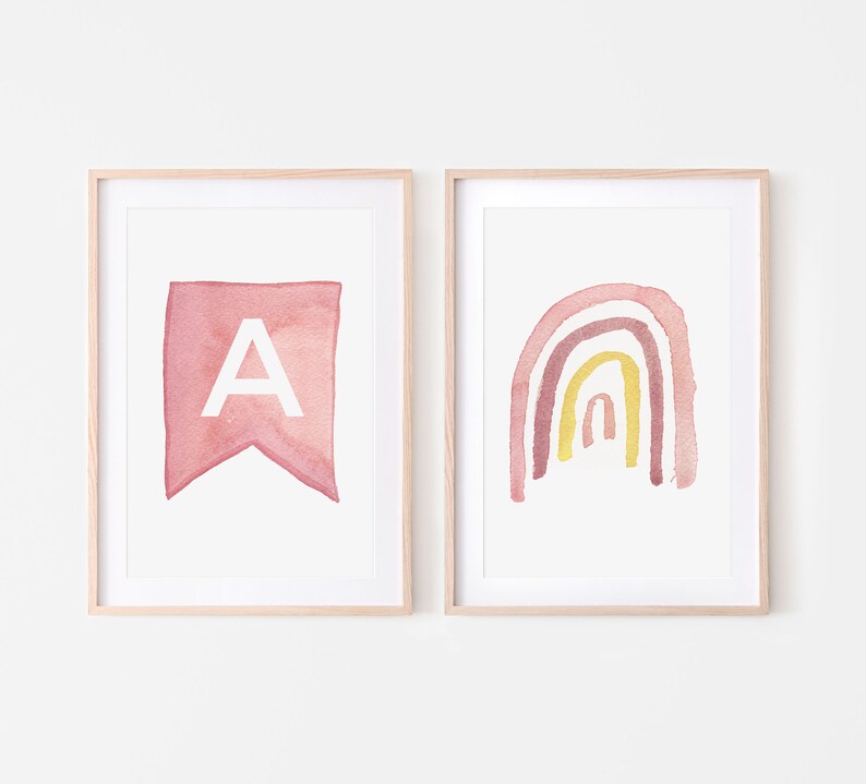 Rainbow Girls Room Art Print Poster Rainbow Girls Nursery - Etsy UK