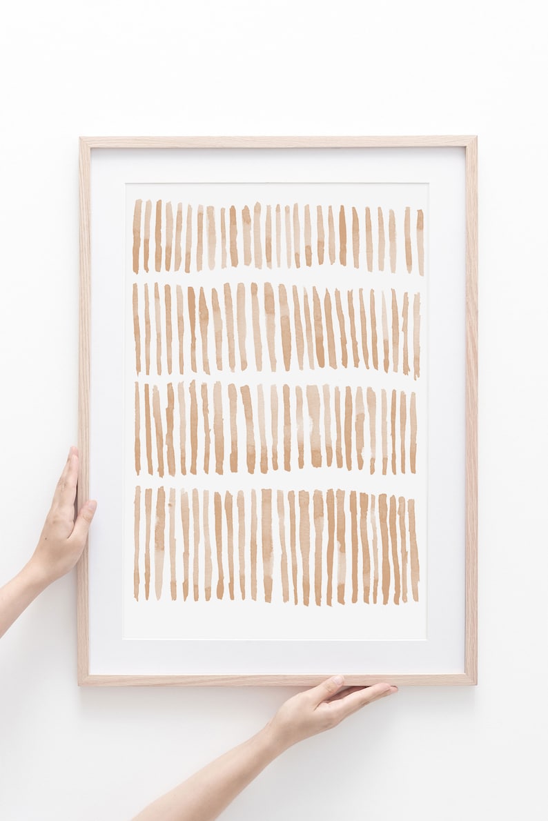 Abstract Art Painting Poster Neutral Scandinavian Watercolour - Etsy