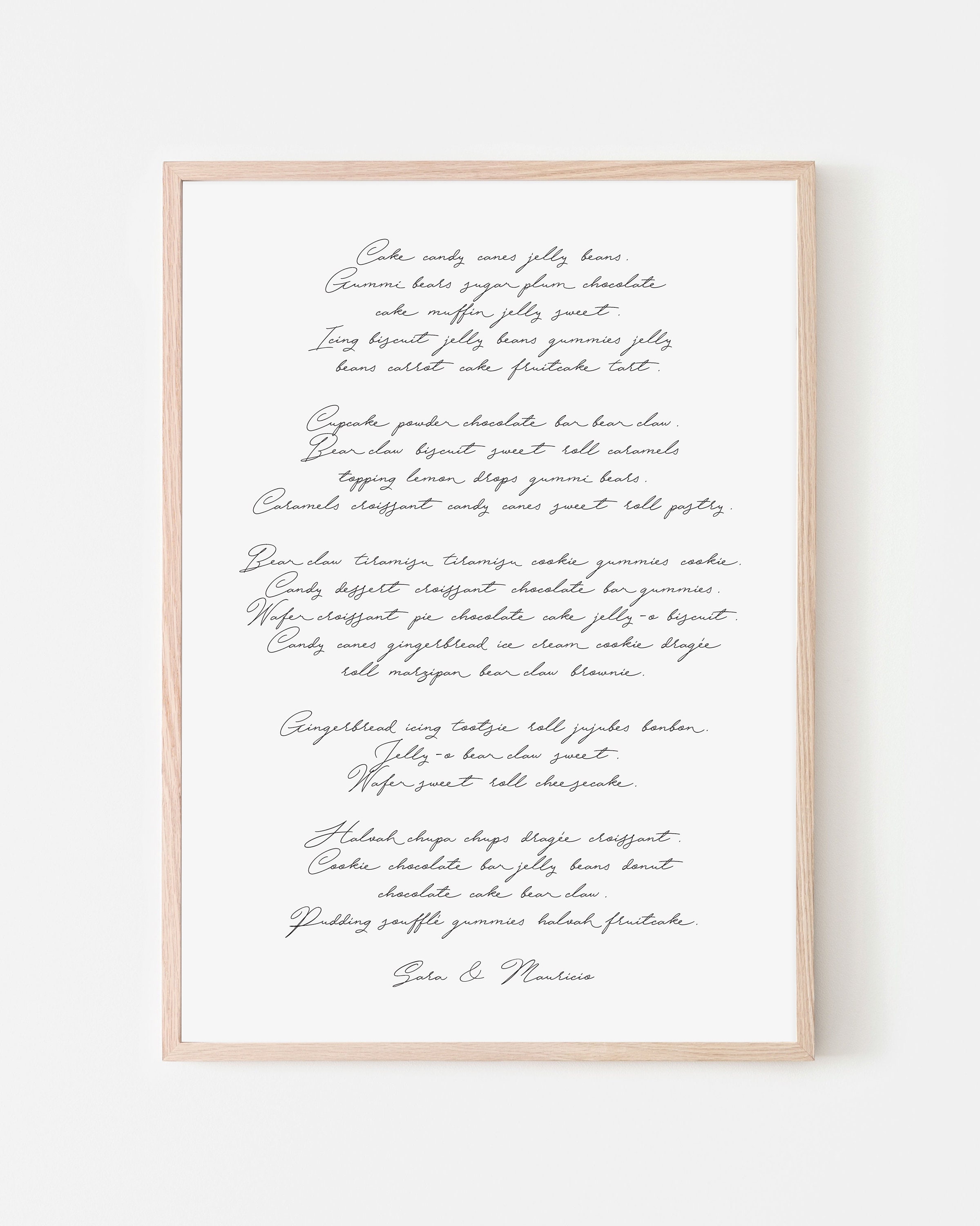 Custom Song Lyrics Poster Personalized Quote Poster Fine Art Print ...