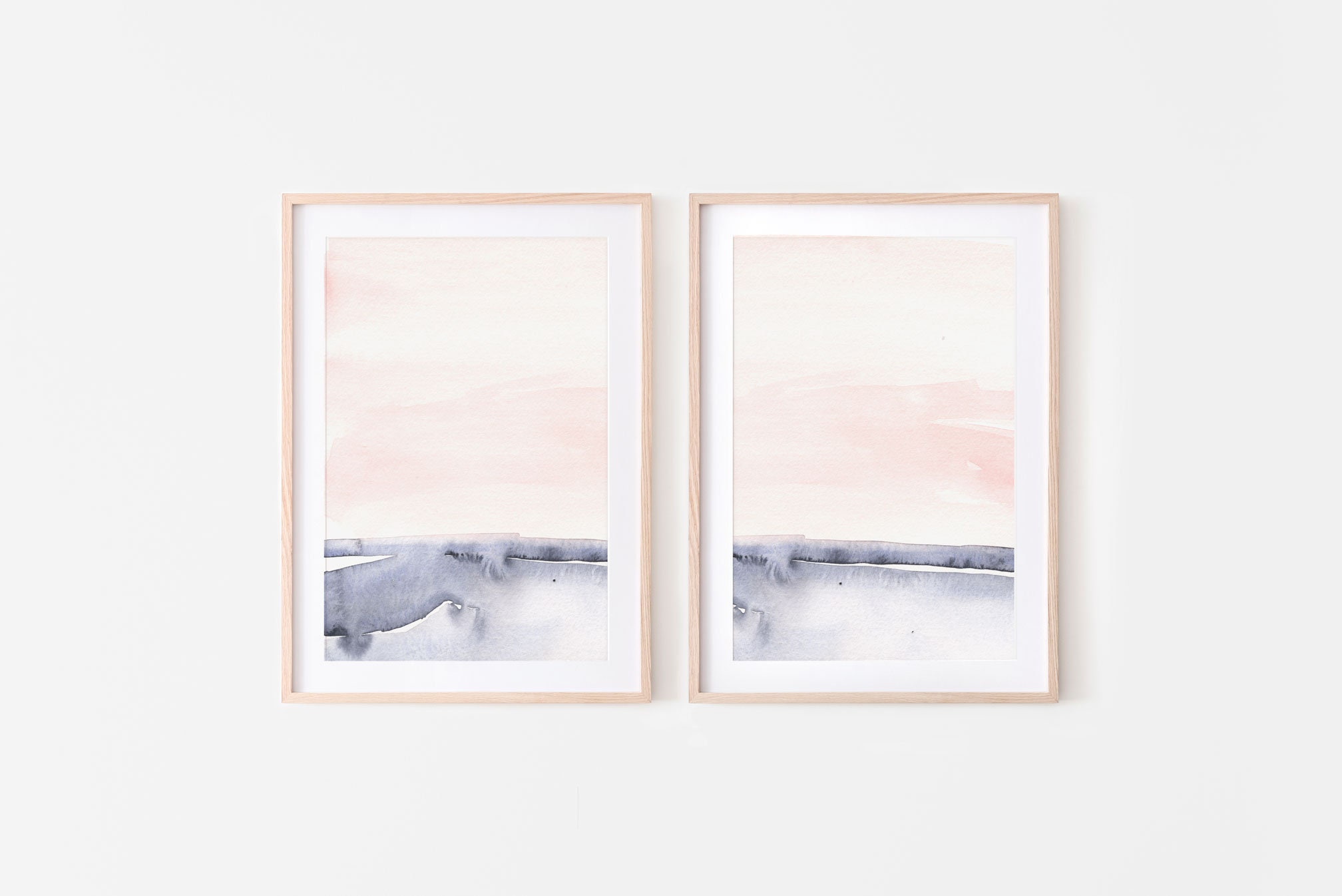 Abstract Poster Pink and Blue Painting Scandinavian - Etsy