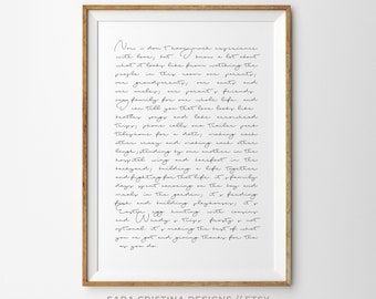 Song Lyrics Print | Etsy