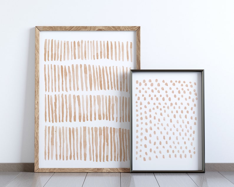 Abstract Art Painting Poster Neutral Scandinavian Watercolour - Etsy