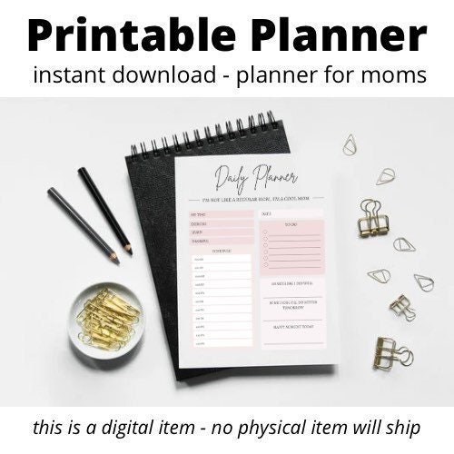Printable Daily Planner for Moms Digital Download Planner - Etsy