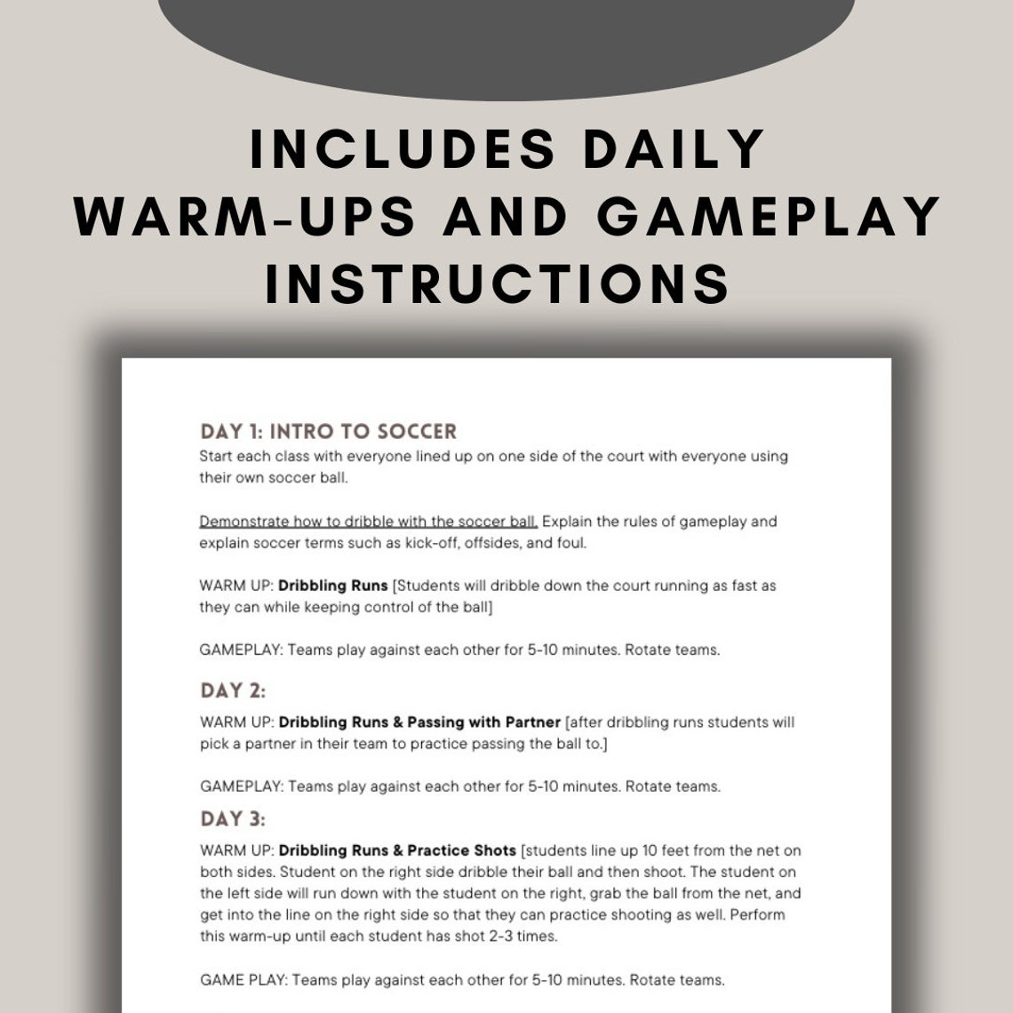 Complete Physical Education Packet With Roster, Sport Instructions, and ...