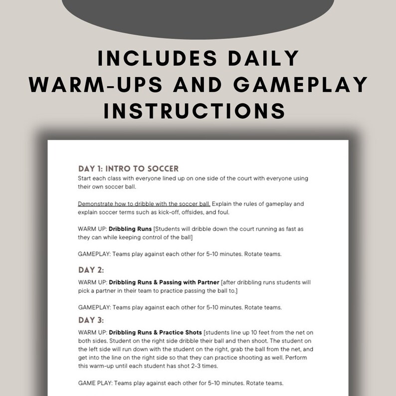 Complete Physical Education Packet With Roster, Sport Instructions, and ...