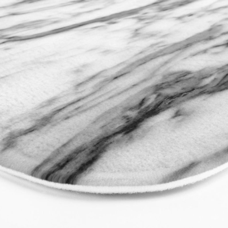 Marble Collection: White Marble Bath Mat Elegant Bath Mat - Etsy