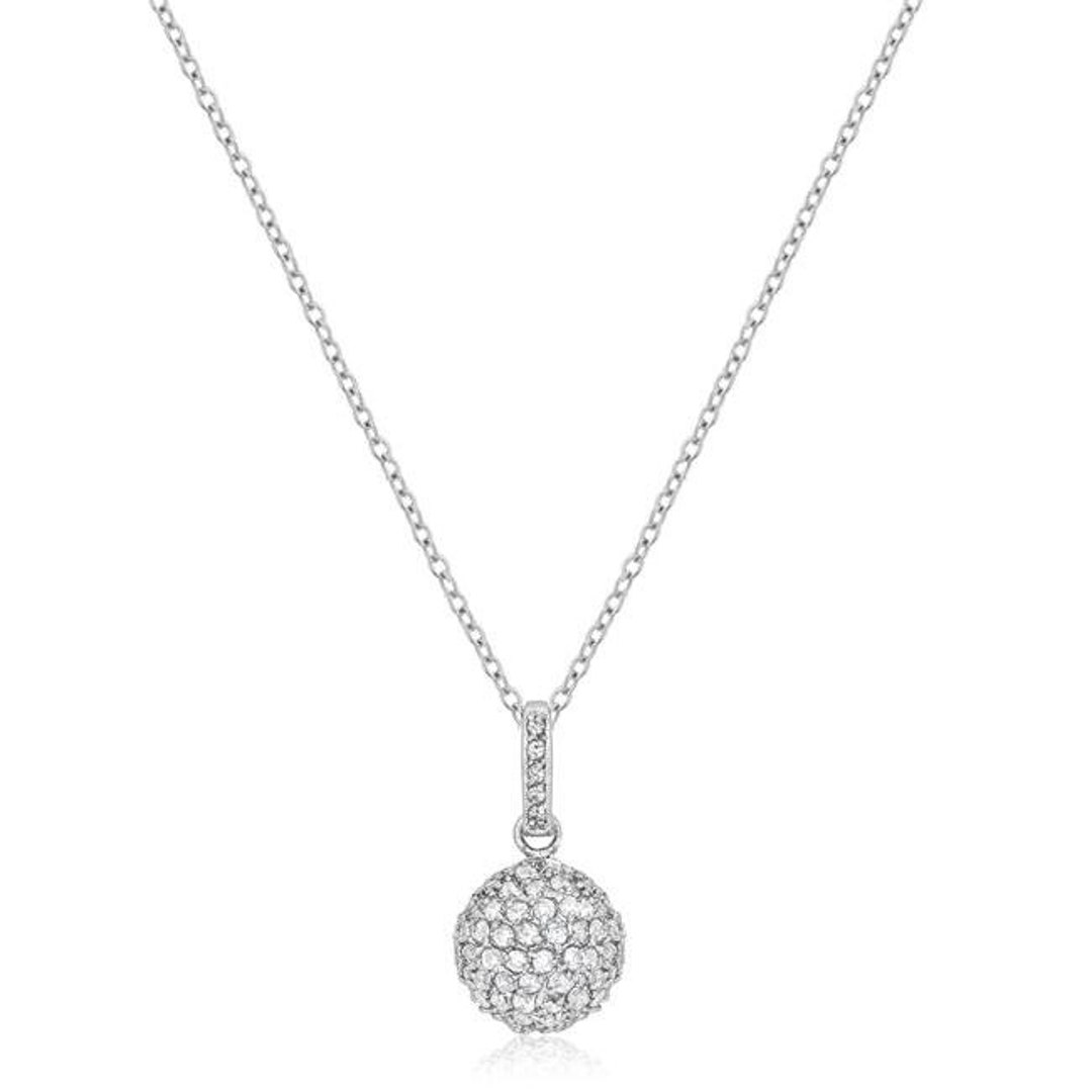 Sparkling Sphere Diamond Necklace Sphere Pendant Diamond - Etsy