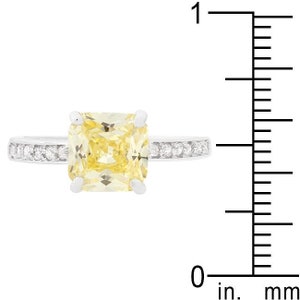 Princess Yellow Diamond Ring, Princess Cut Diamond Ring, Yellow Diamond ...