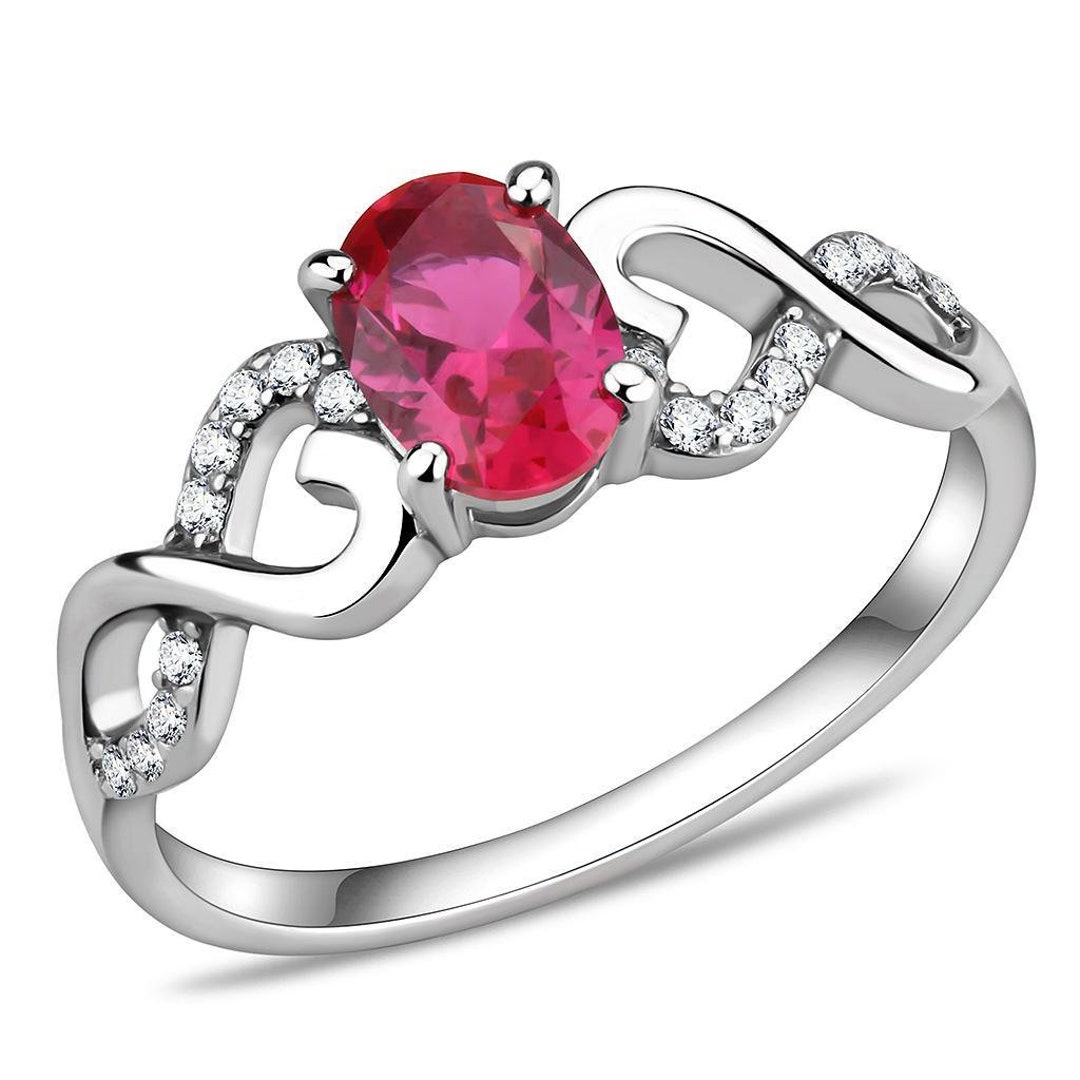 Oval Ruby Diamond Ring, Ruby Silver Ring, Solitaire Ruby Ring, Elegant ...