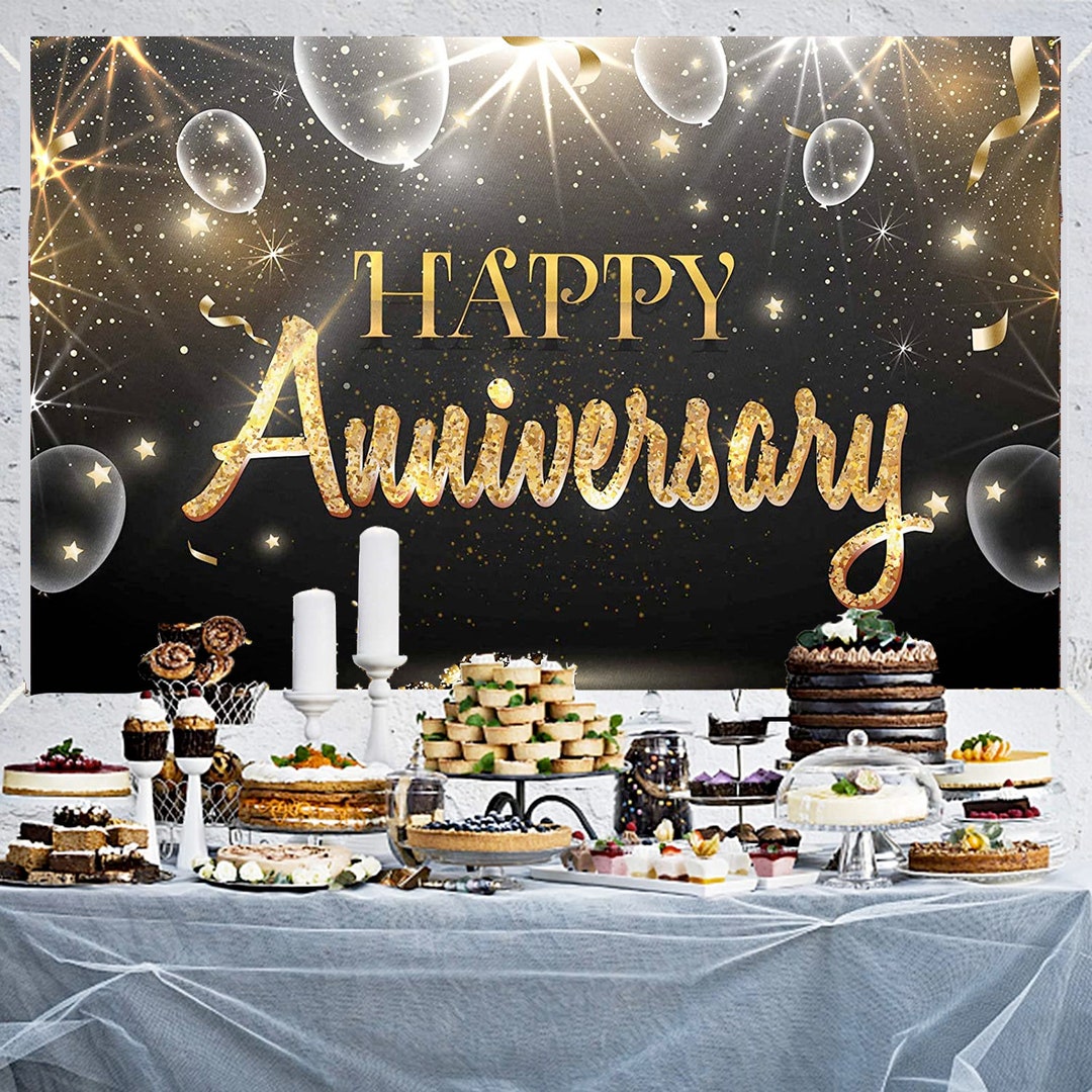 Happy Anniversary Backdrop - Etsy