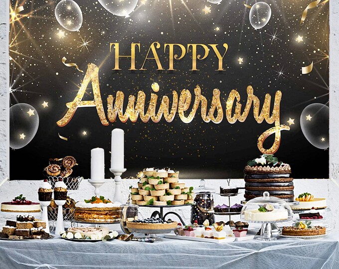 Happy Anniversary Backdrop - Etsy