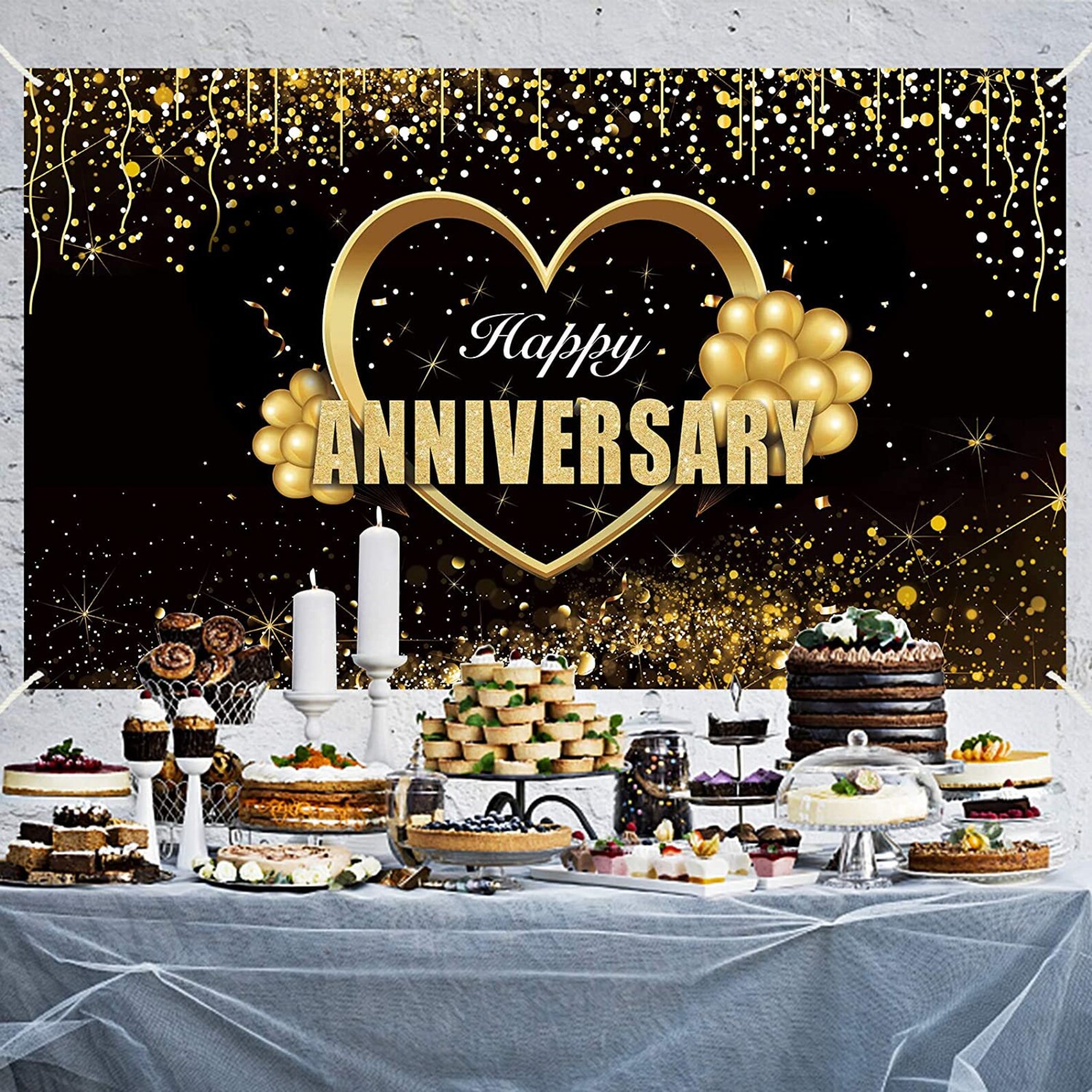 Happy Anniversary Backdrop | Etsy