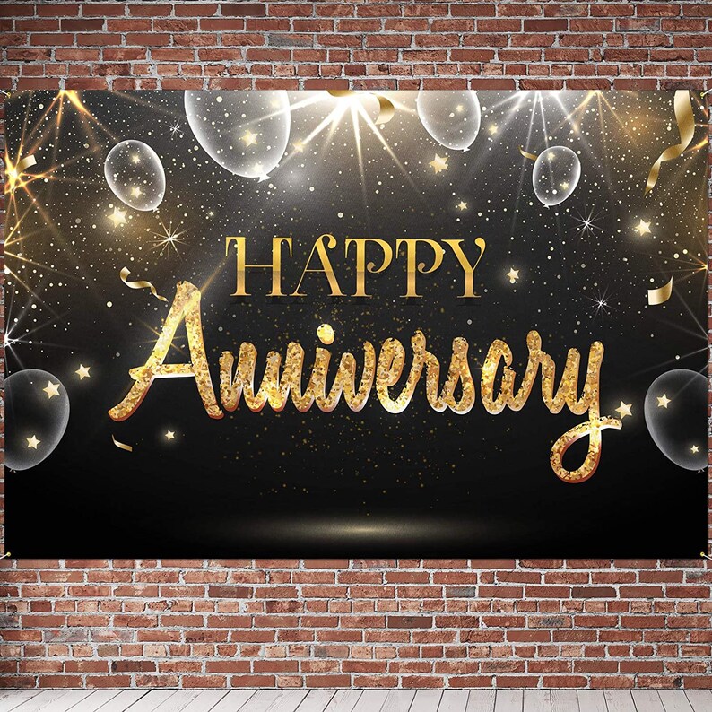 Happy Anniversary Backdrop - Etsy