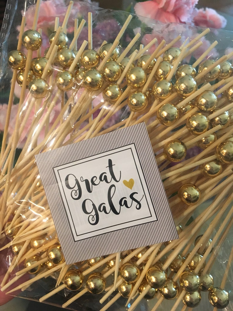 Cocktail Picks Handmade Bamboo Party Supplies Appetizer - Etsy