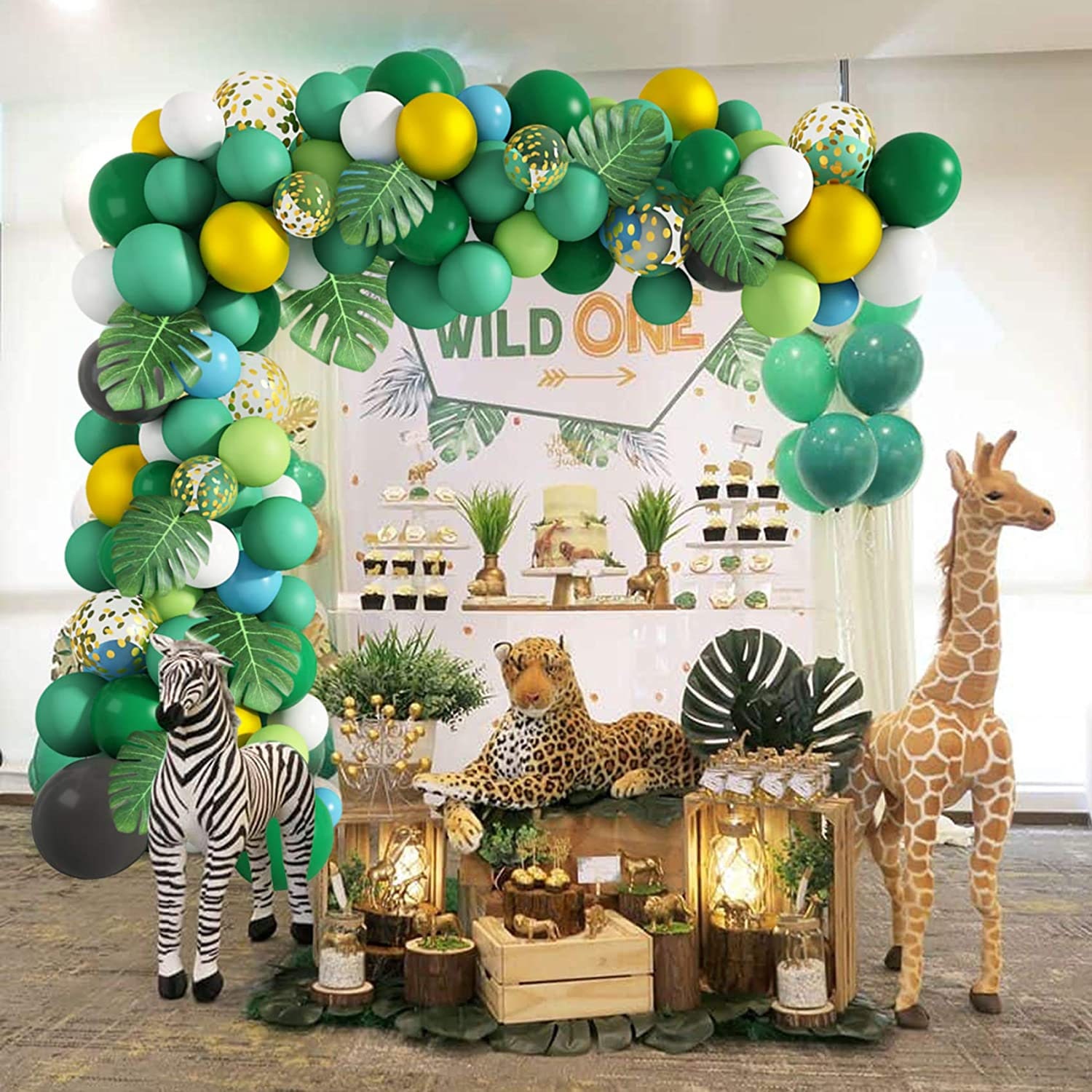 Jungle Safari Theme Balloon Arch Party Balloons Jungle | Etsy