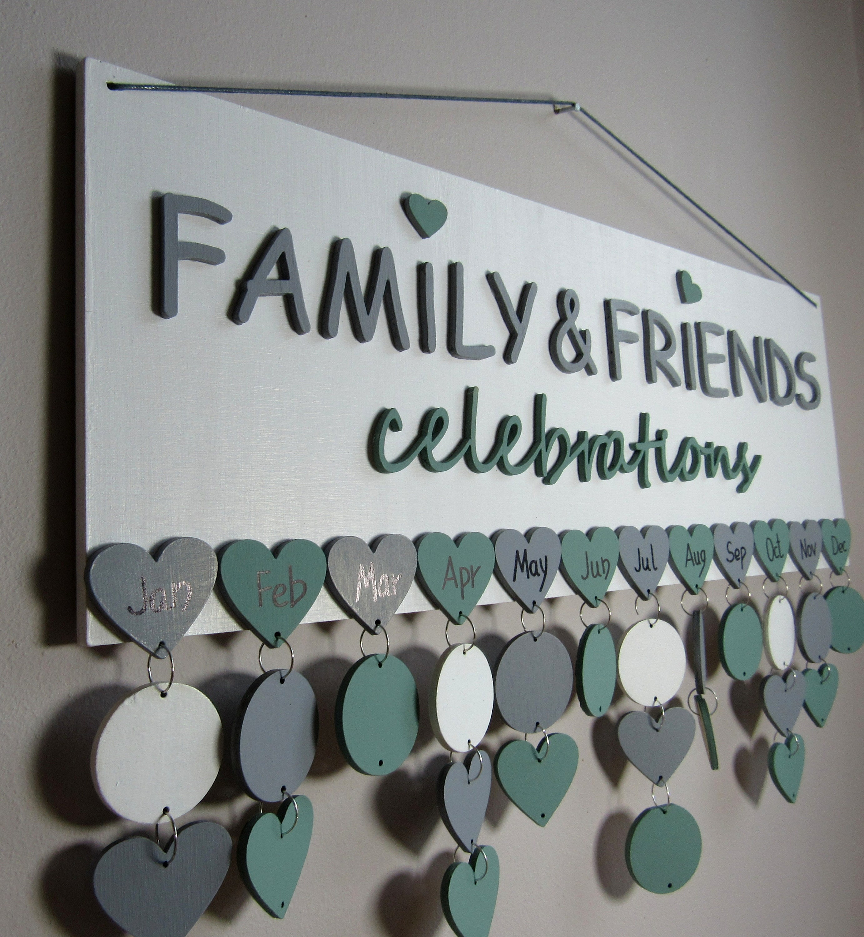 Birthday Calendar Reminder Board Family Calendar - Etsy